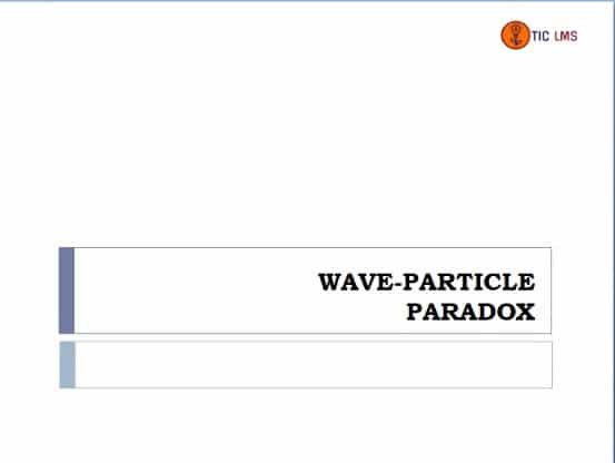 Wave-Particle Paradox